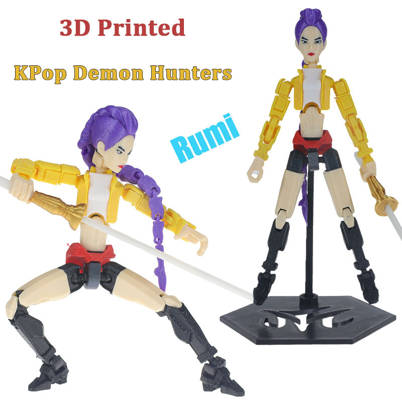 KPop Demon Hunters Rumi 3D Printed Action Figure Toy Collections for ...
