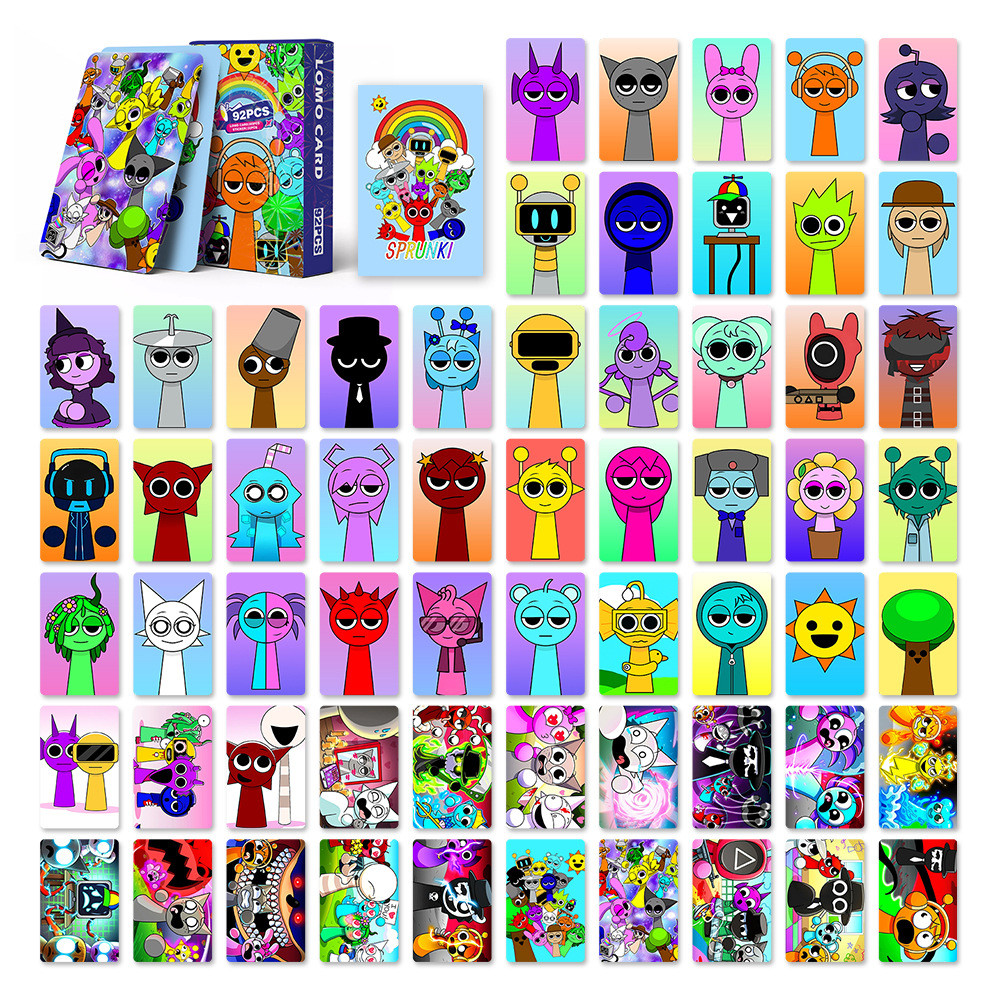 30-96pcs Manhwa Manga Sprunki Plus GACHIAKUTA ALIEN STAGE Lomo Cards ...