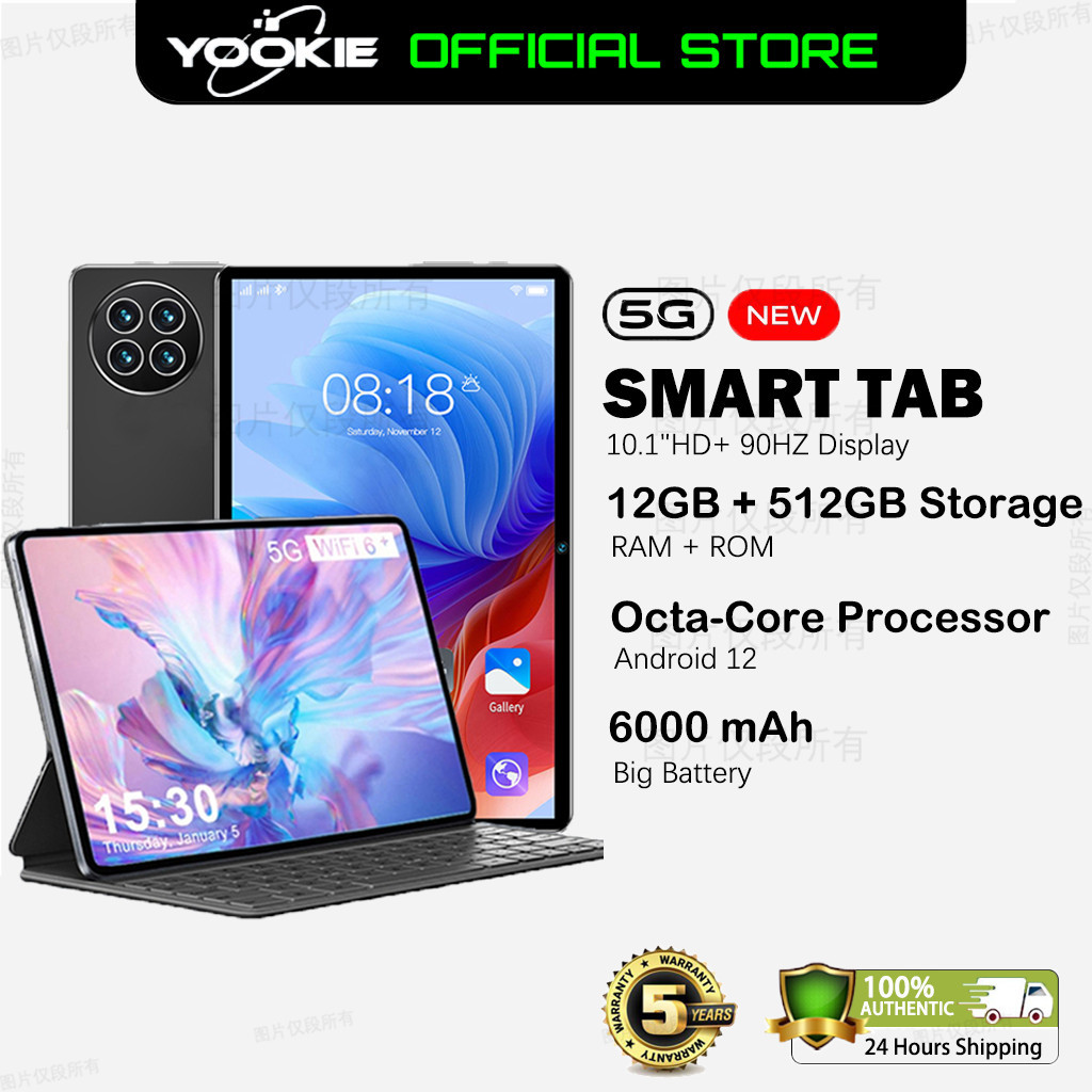 5G Android Tablet Smart Tab 12GB+512GB Gaming Tablet 10-inch Original ...