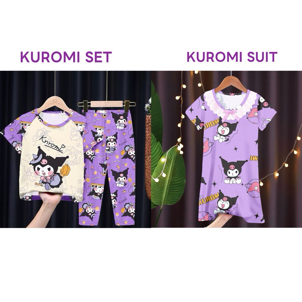 05 KUROMI Pajamas For Girls Nice Styles 3-12yrs | Shopee Philippines