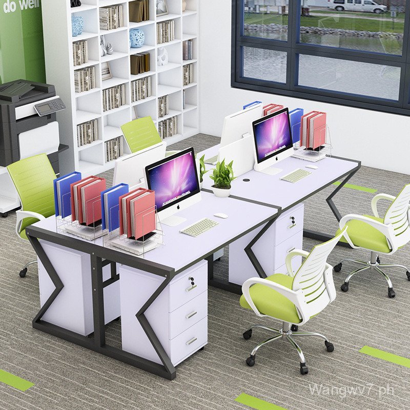 Staff Employee Desk Screen Office Desk Workstation Simple Minimalist ...
