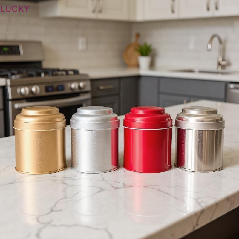 Hot 50g Small Tea Tins Canister With Airtight Double Lids,Mini Tin Can ...