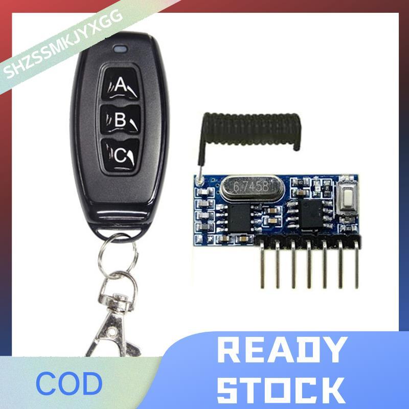 433Mhz Wireless Remote Control 5V 4-Way Transmitter and Receiver Module ...