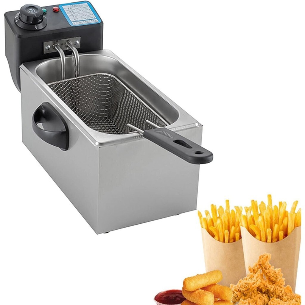 4L Electric Deep Fryers 2000W Adjustable Thermostat Fried Chicken Grill ...