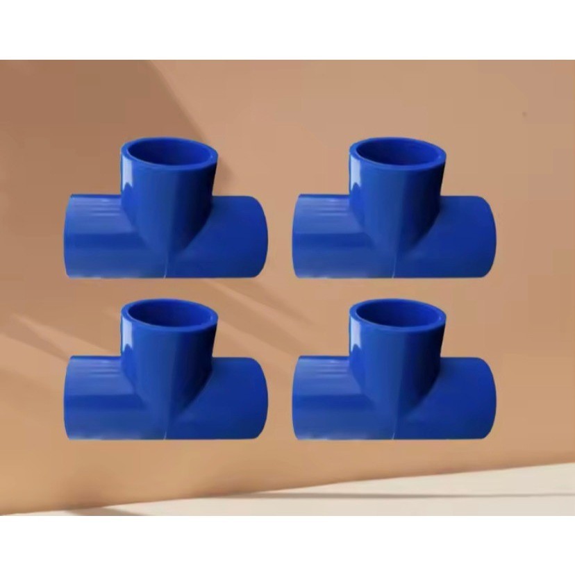 PVC Blue Fittings Tee 1/2 , 3/4 , 1 | Shopee Philippines