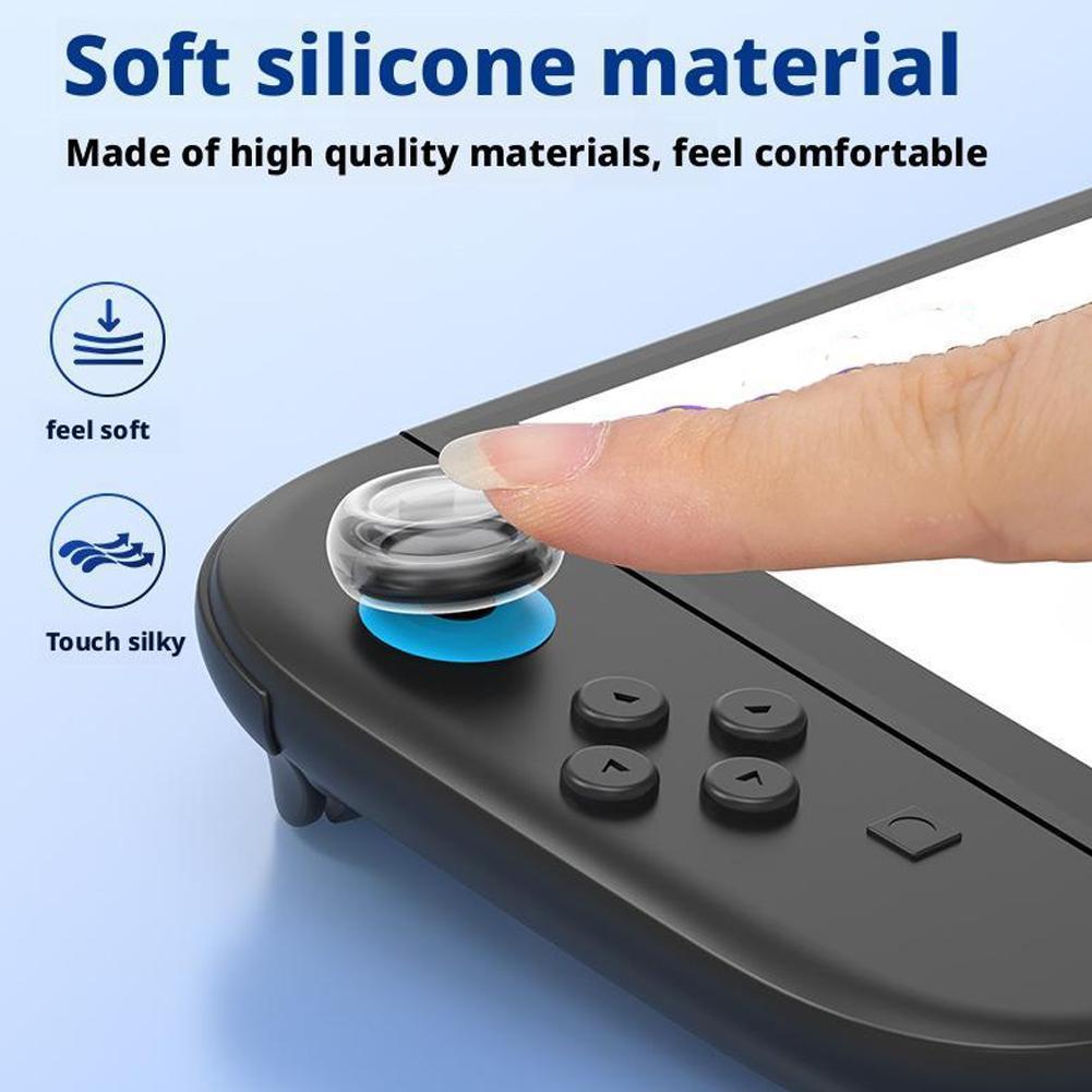 Thumb Grips Transparent Caps For Switch 2 Console Soft Silicone Analog ...