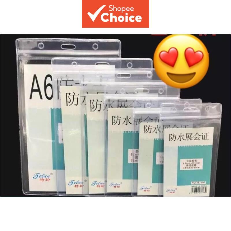 10 pieces of waterproof clear PVC plastic name tag badge ID card ...