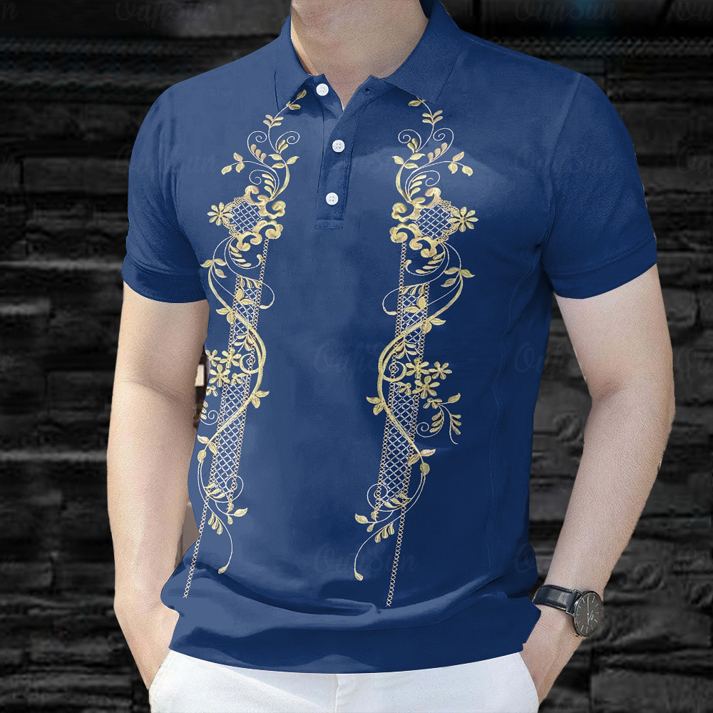 Summer Asean Attire For Men Vintage Polo Shirt For Men Modern Barong ...