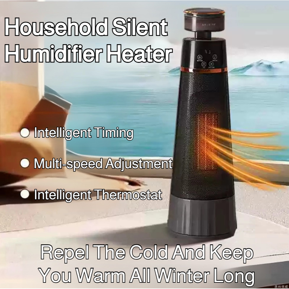 【Quick Heat/Silent/Humidifier/Voice Control】Tower Heater/Electric Space ...