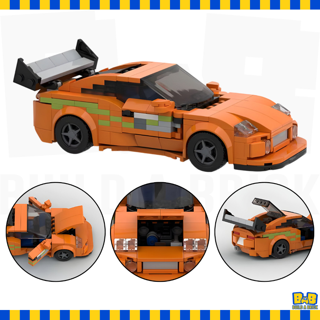 Rare Bricks Toyota Supra Mk4 A80 2 Fast 2 Furious Car Building Block ...