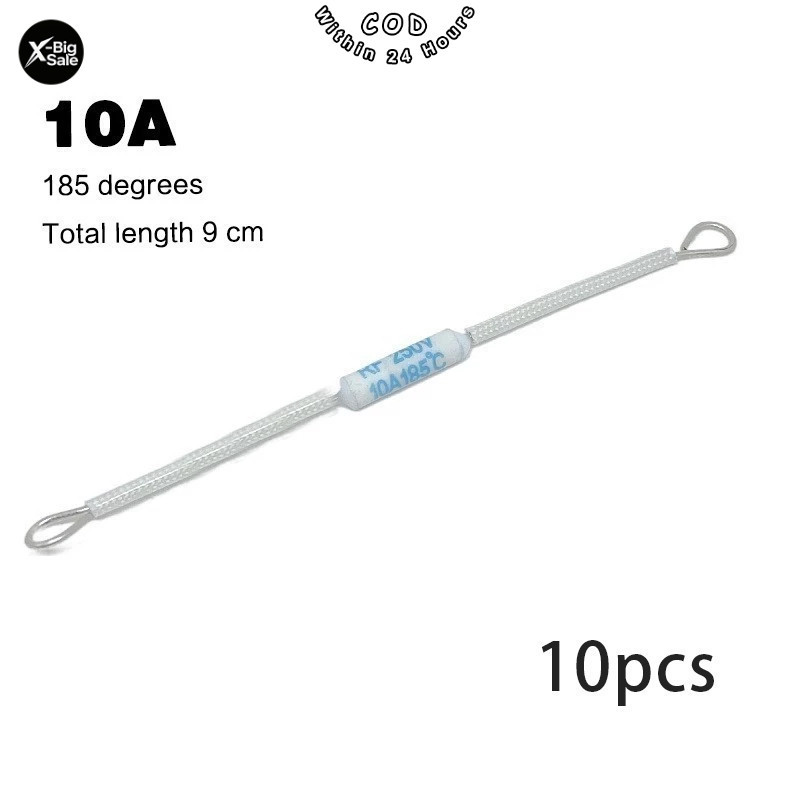 10Pcs 10A RF Thermal Fuse 250V Ceramic Temperature Fuse for Rice Cooker ...