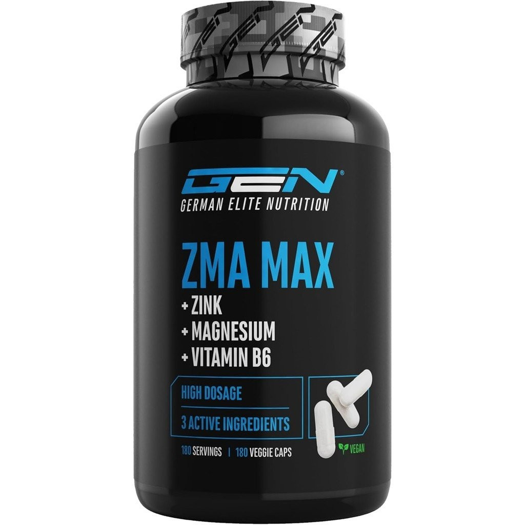 ZMA MAX - 180 Capsule - Ultra High Dose - Zinc + Magnesium + Vitamin B6 ...
