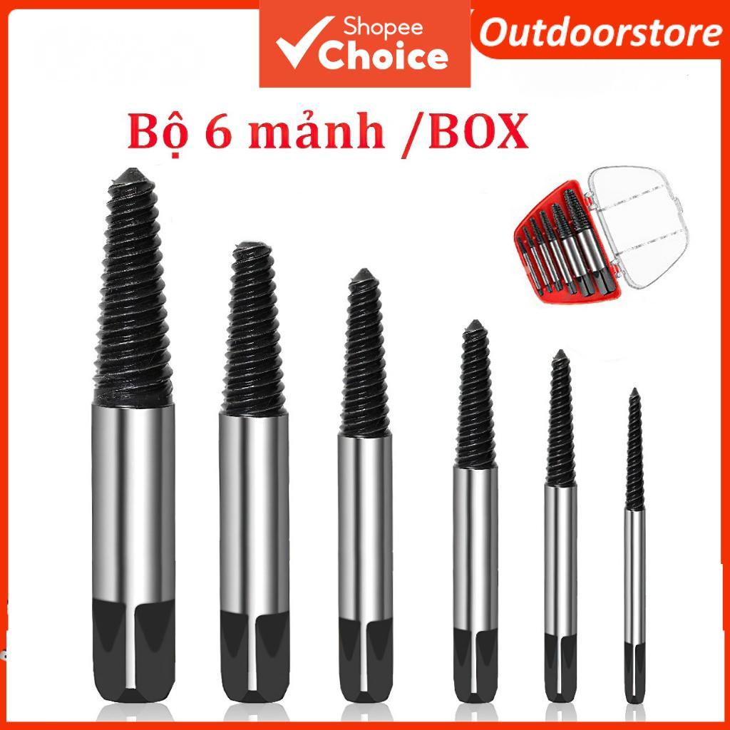 Broken Head Extractor Set - 6-Piece Screw Extractor Tool for ...