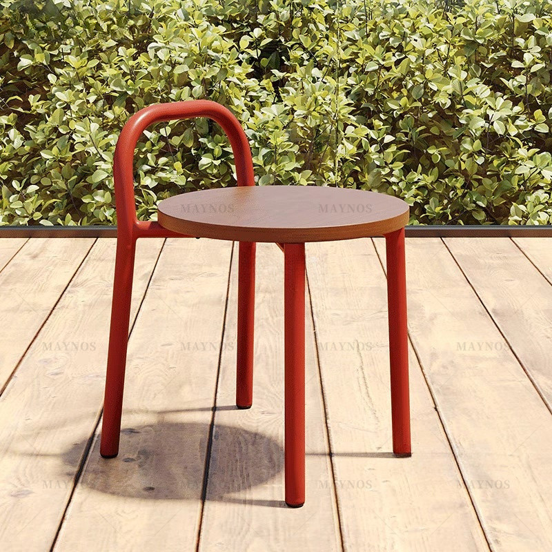 Nordic style simple iron home dinner chair bar chair outdoor chair ...