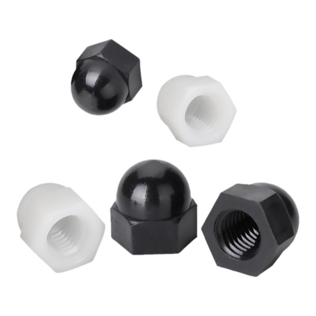 (XCF-) Black/White Nylon Cover Type Nut Plastic Cover Shape Decorative ...