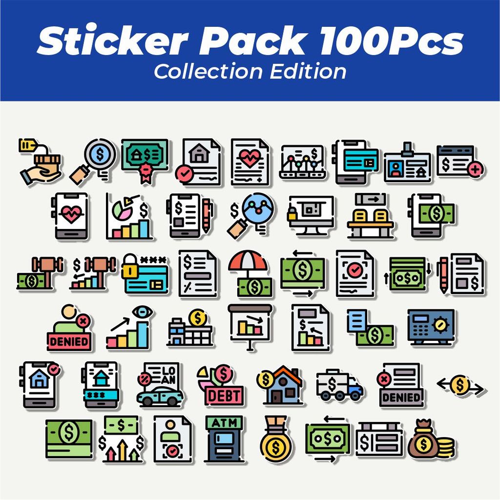 HP Hot Flat Banking Stickers Cute Waterproof Stickers Adhesive Stickers ...