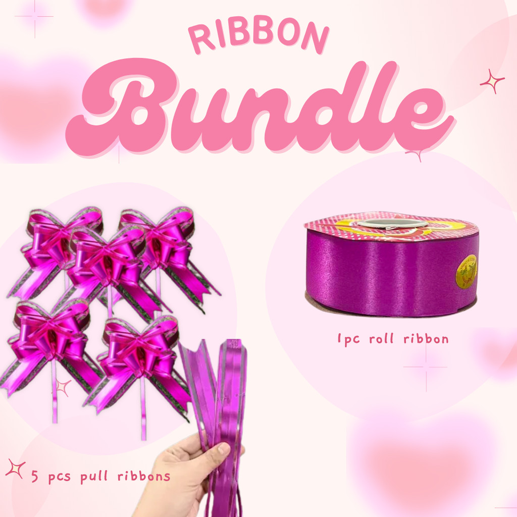 Ph Crafts Decorative Ribbon Combo – Pull Ribbon (5pcs) + Roll Ribbon ...
