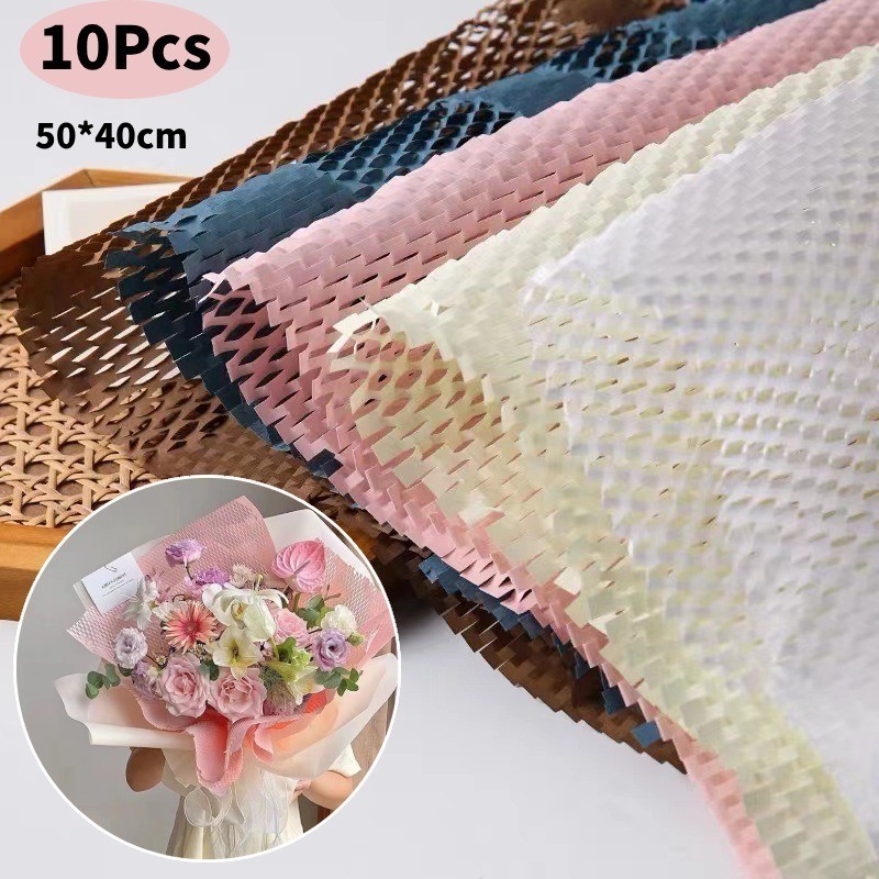 10PCS Honeycomb Package Paper Upgraded Inner Lining Art Paper Floral ...