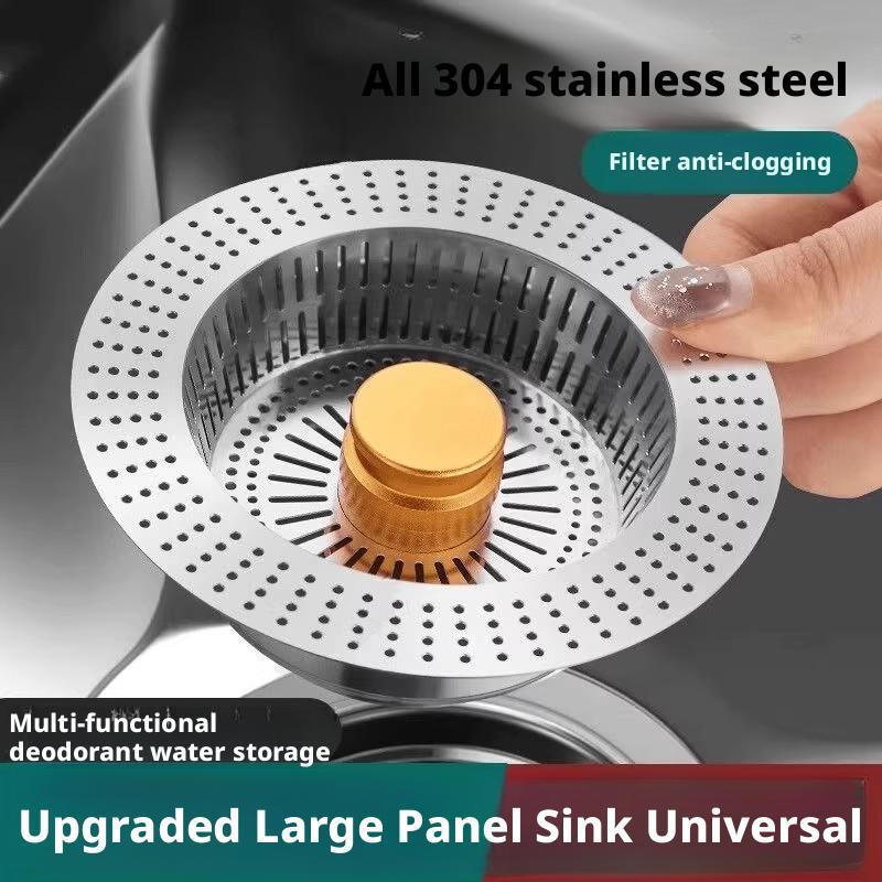 110mm Universal Stainless Steel Mesh Kitchen Sink Filter Vegetable Wash ...