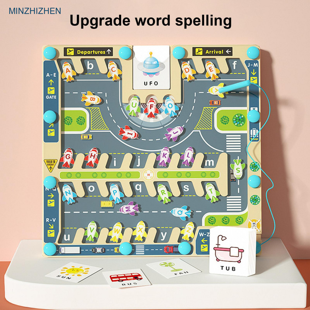 Magnetic Alphabet Maze Letter Puzzle Board Magnet Alphabet Learning ...