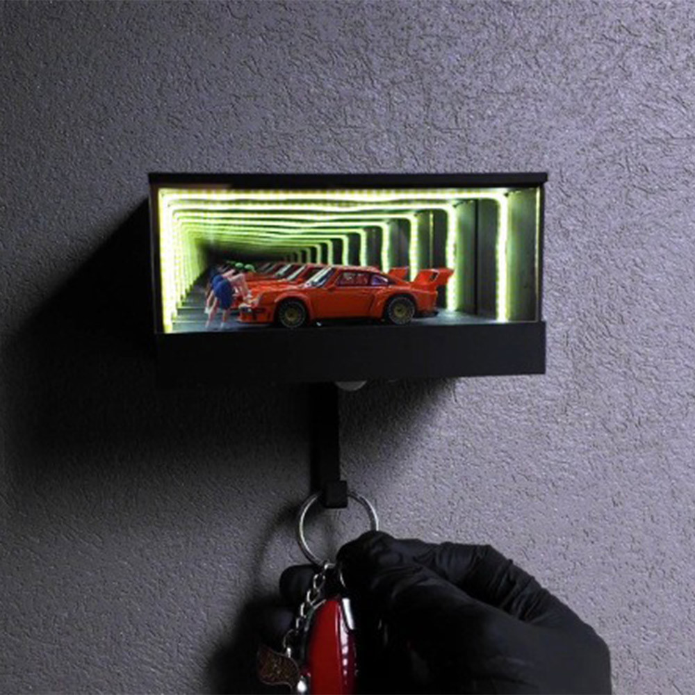 2025 Creative New Infinity LED Garage Key Holder with Infinite Mirror ...