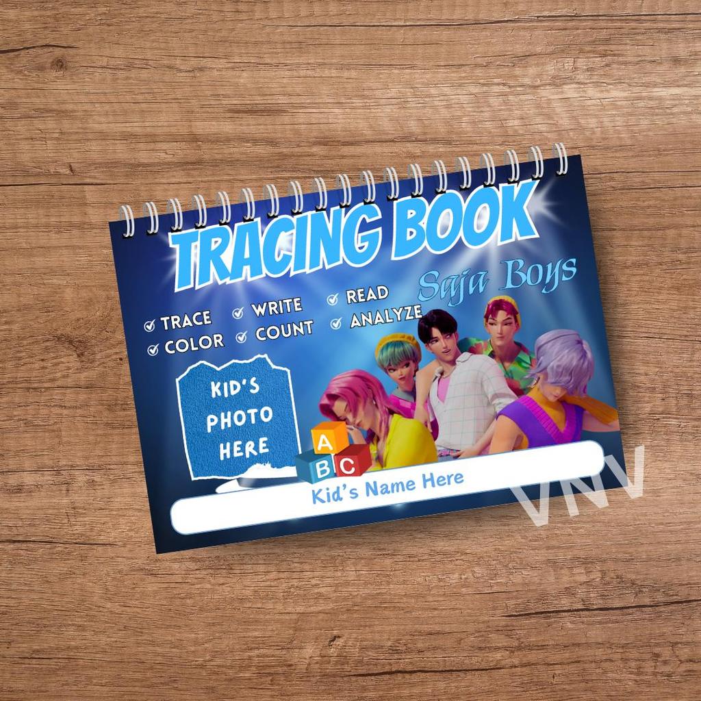 Saja Boys Customize Tracing Pad With Covers Trace Alphabet Names ...
