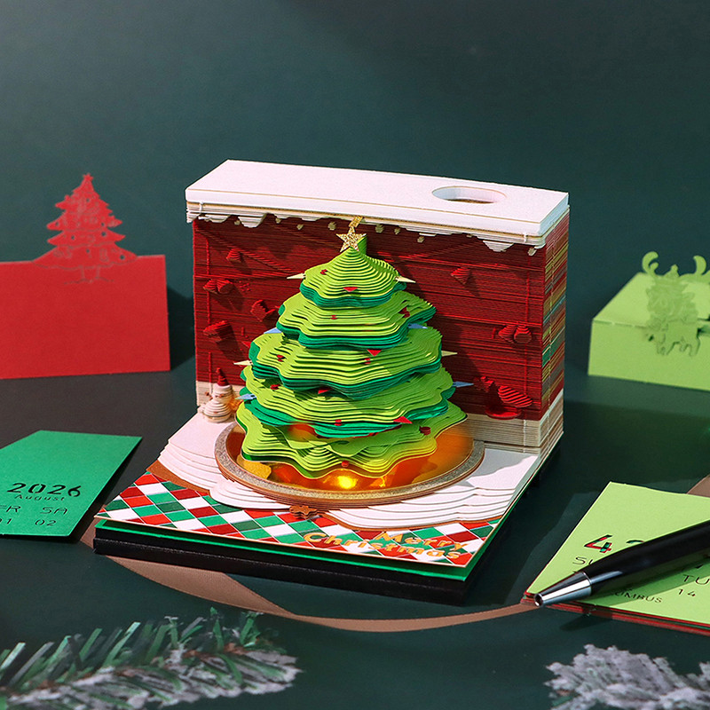 winds Time Piece Calendar 2026 Desk Calendar With LED Light 3D Tear ...