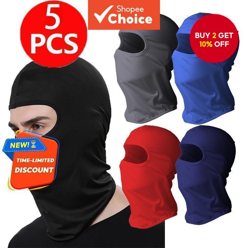 5Pcs Balaclava Tube Mask for Motorcycle Full Face Quick Dry Breathable ...