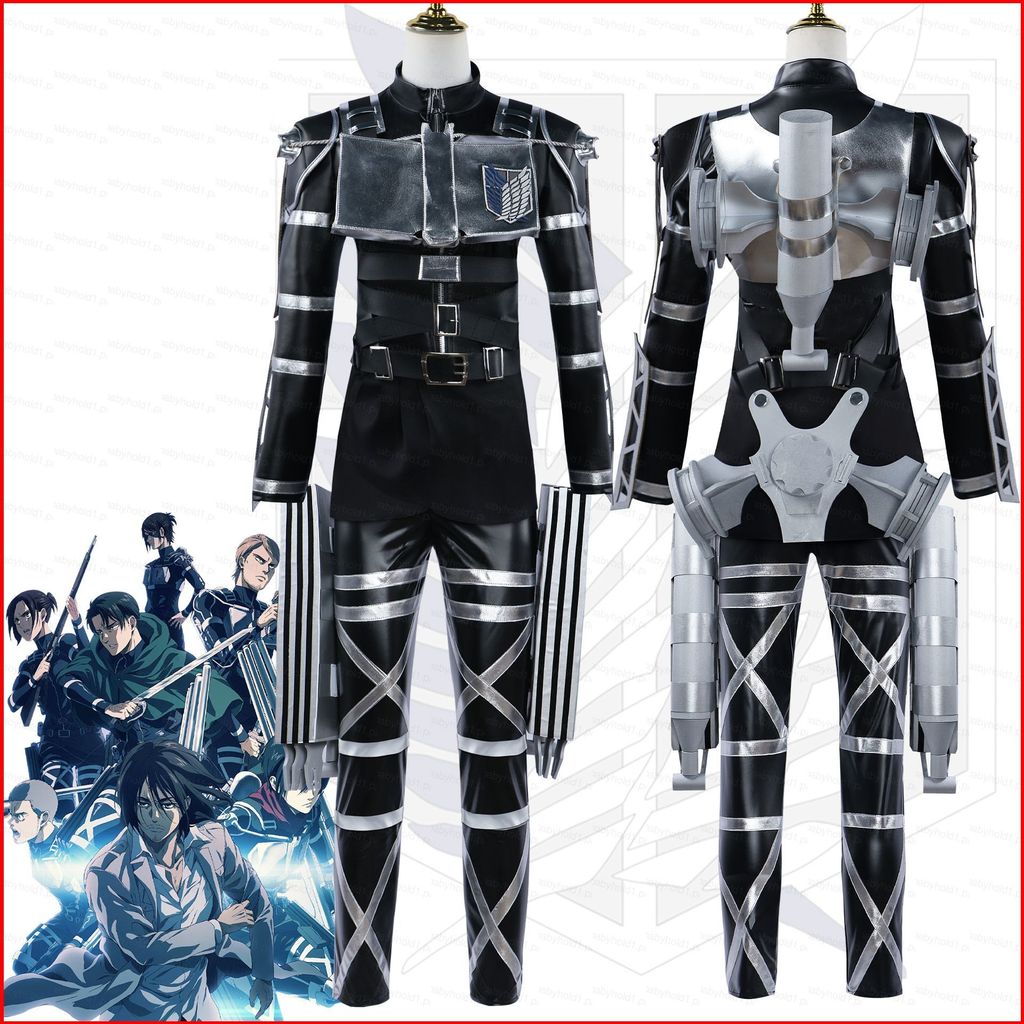 BB1 Attack on Titan Final Season Anime Cosplay Leather Uniform Shoes ...