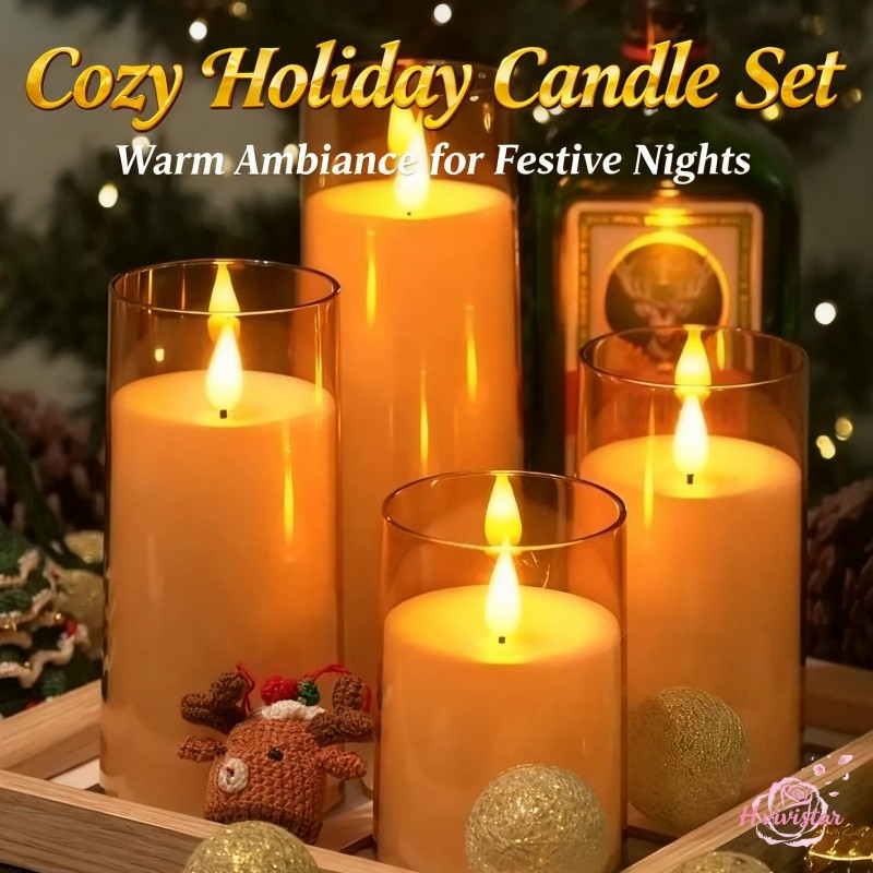 LED Swing Candle Electronic Flameless Candle Light Home Wedding Party ...