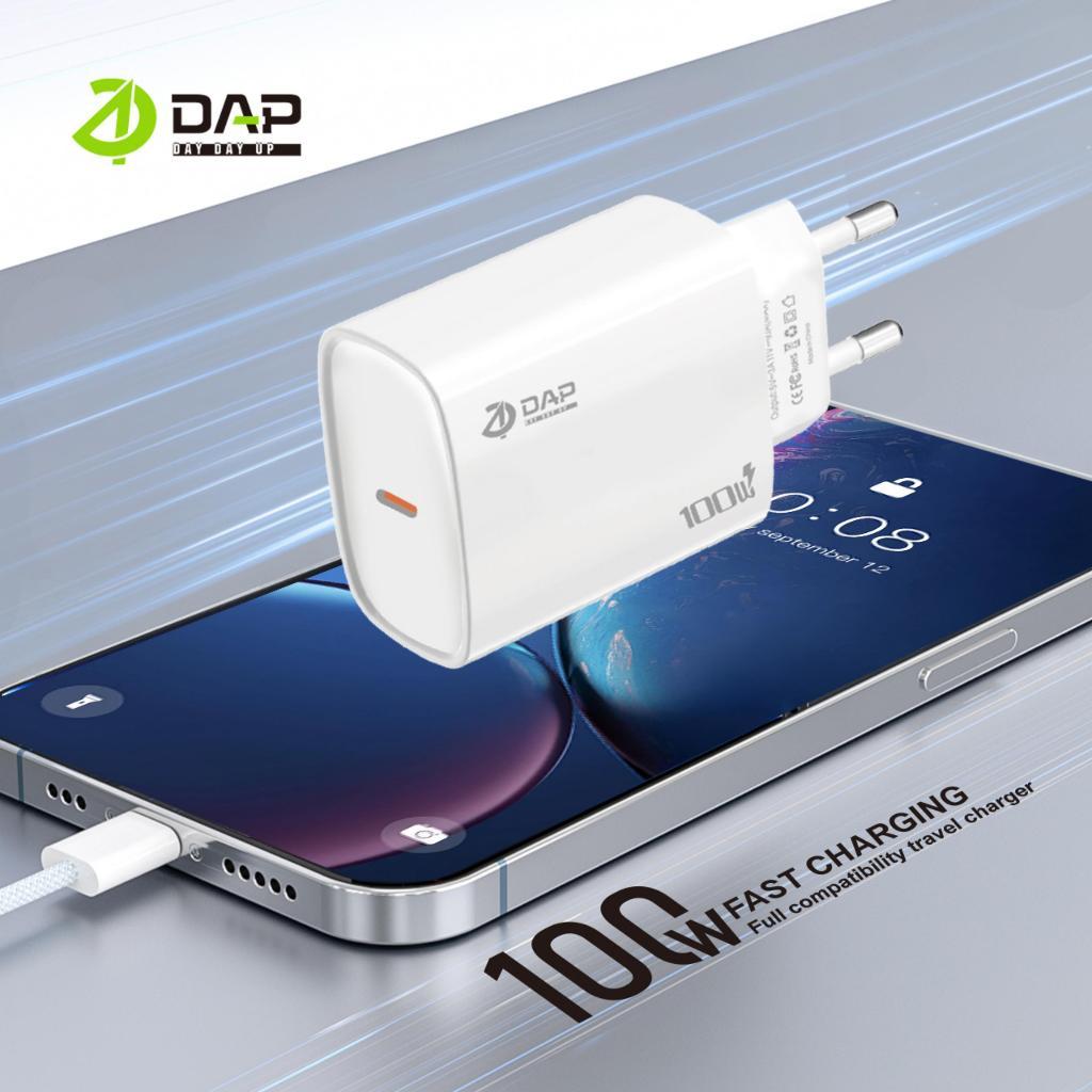 DAP 100W Charger, Type-C Port, Turbo Fast Charging,/ Travel Adapter ...