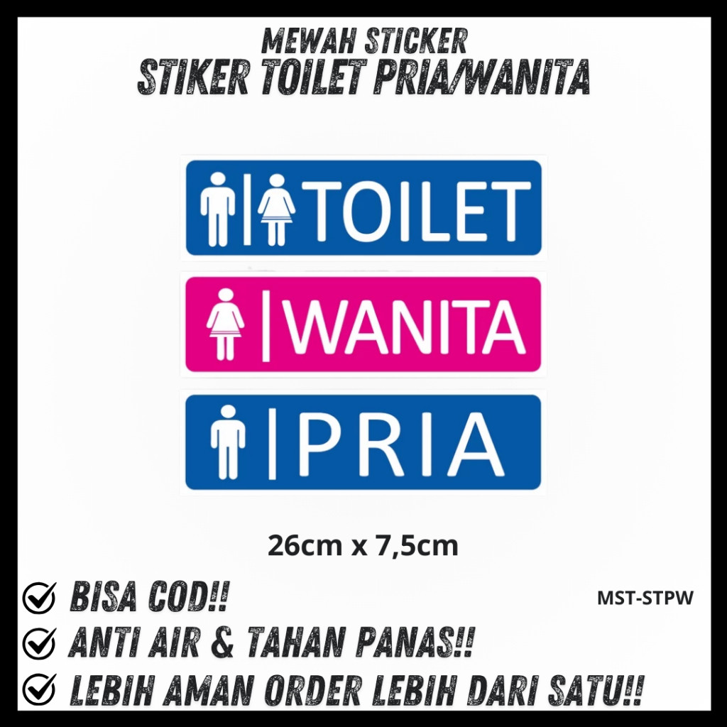 Toilet Label Stickers, Men's and Women's Toilet Stickers, Bathroom ...