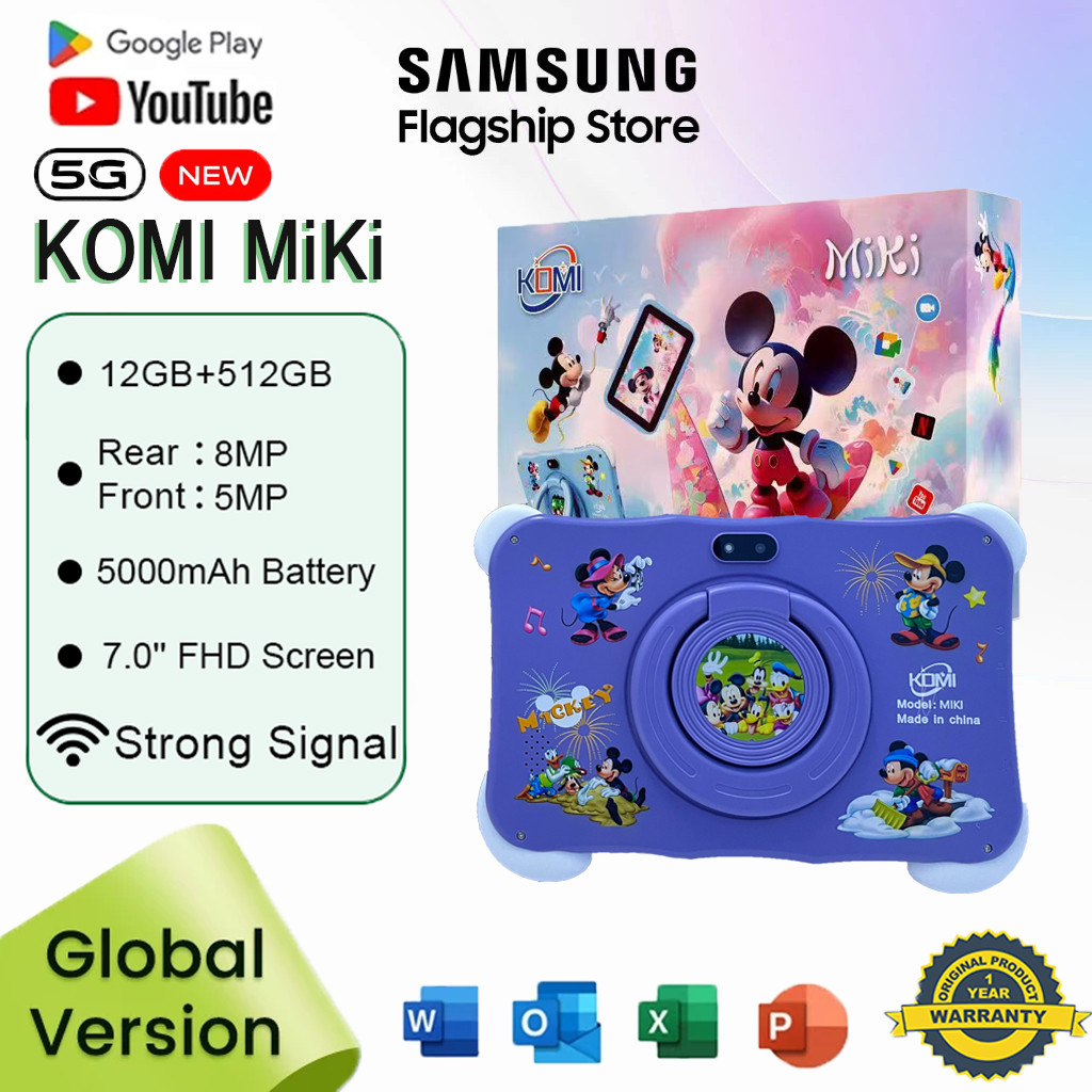 Sale!!! KOMI tablet for kids 7 inches Android Tablet IPS Screen 12GB ...