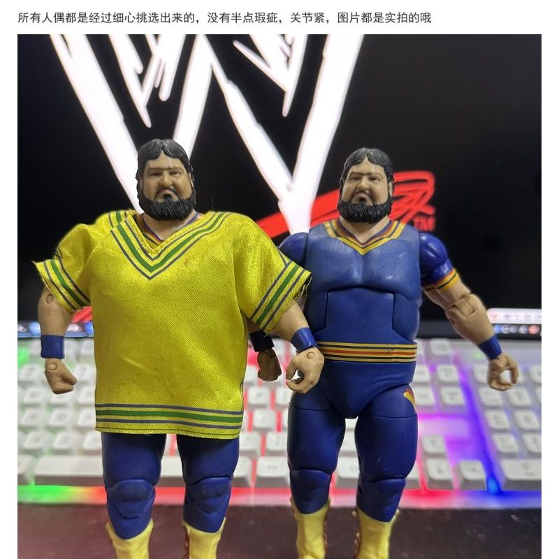 WWE Professional Wrestler akeen Fatty Double Action Figure Joint ...