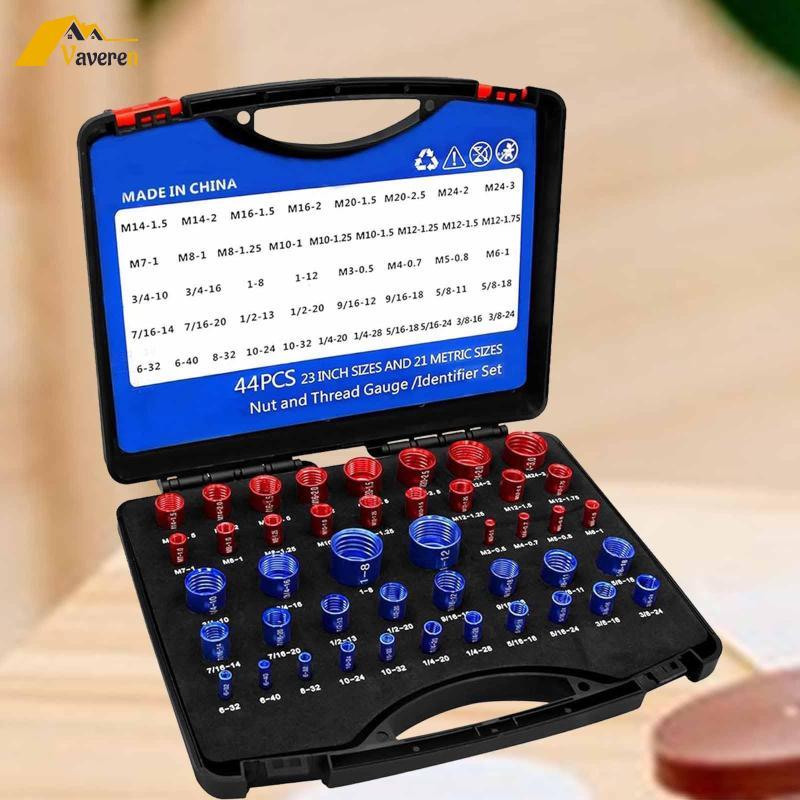 [Vaveren] 44-piece Thread Tester for Nuts And Bolts, Size Checker for ...