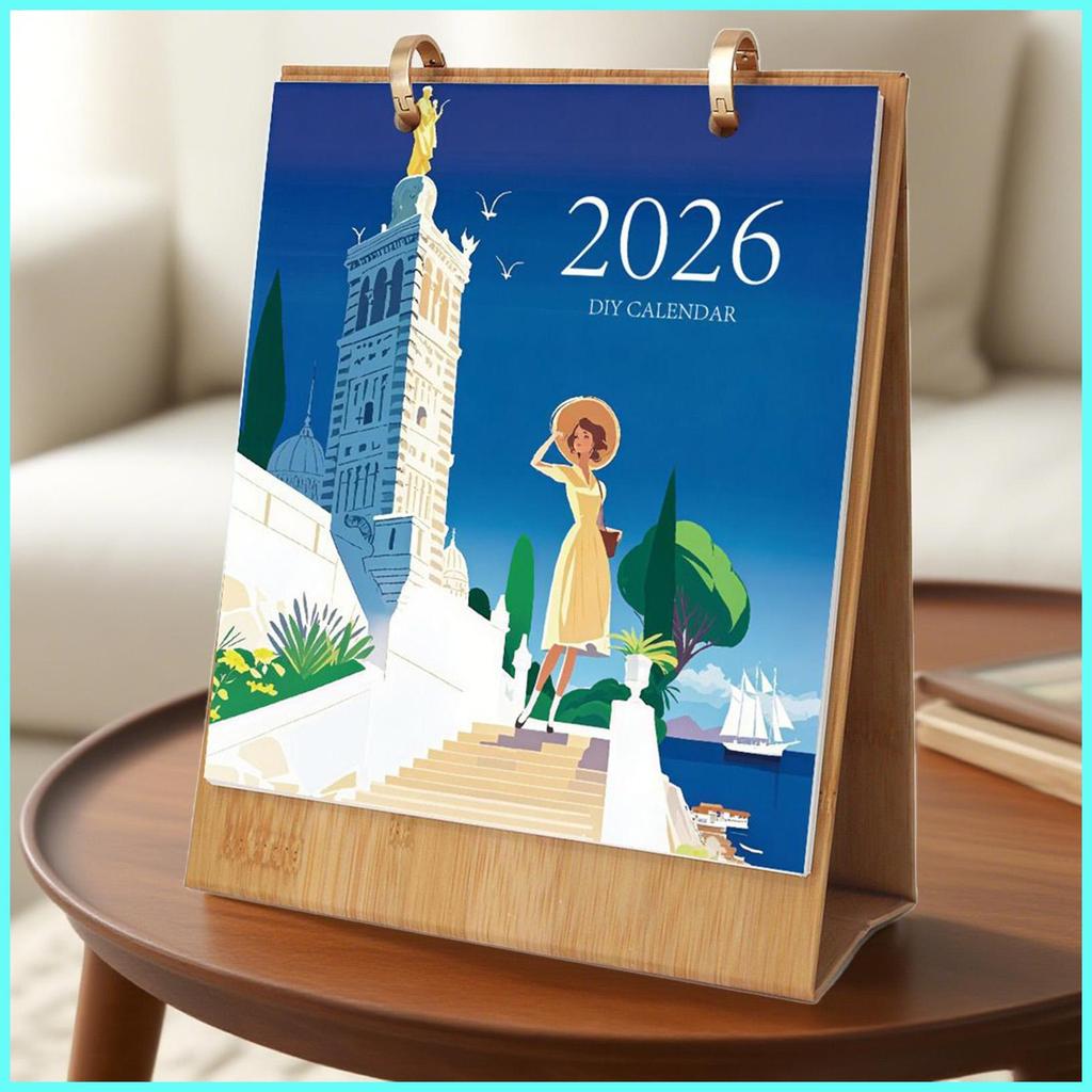 2026 Desk Calendar Oil Painting By Numbers Planning Calendar Schedule ...
