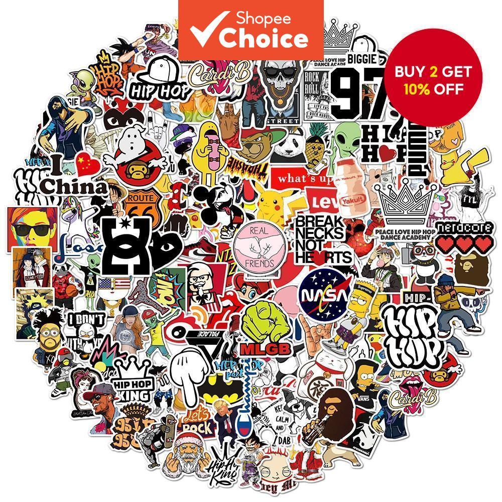 StickerFrenzy 200/50pcs Cool Waterproof Vinyl Graffiti Stickers Pack ...