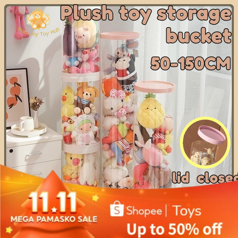 Height 150 cm Doll storage bucket Plush toy storage bucket Clear ...