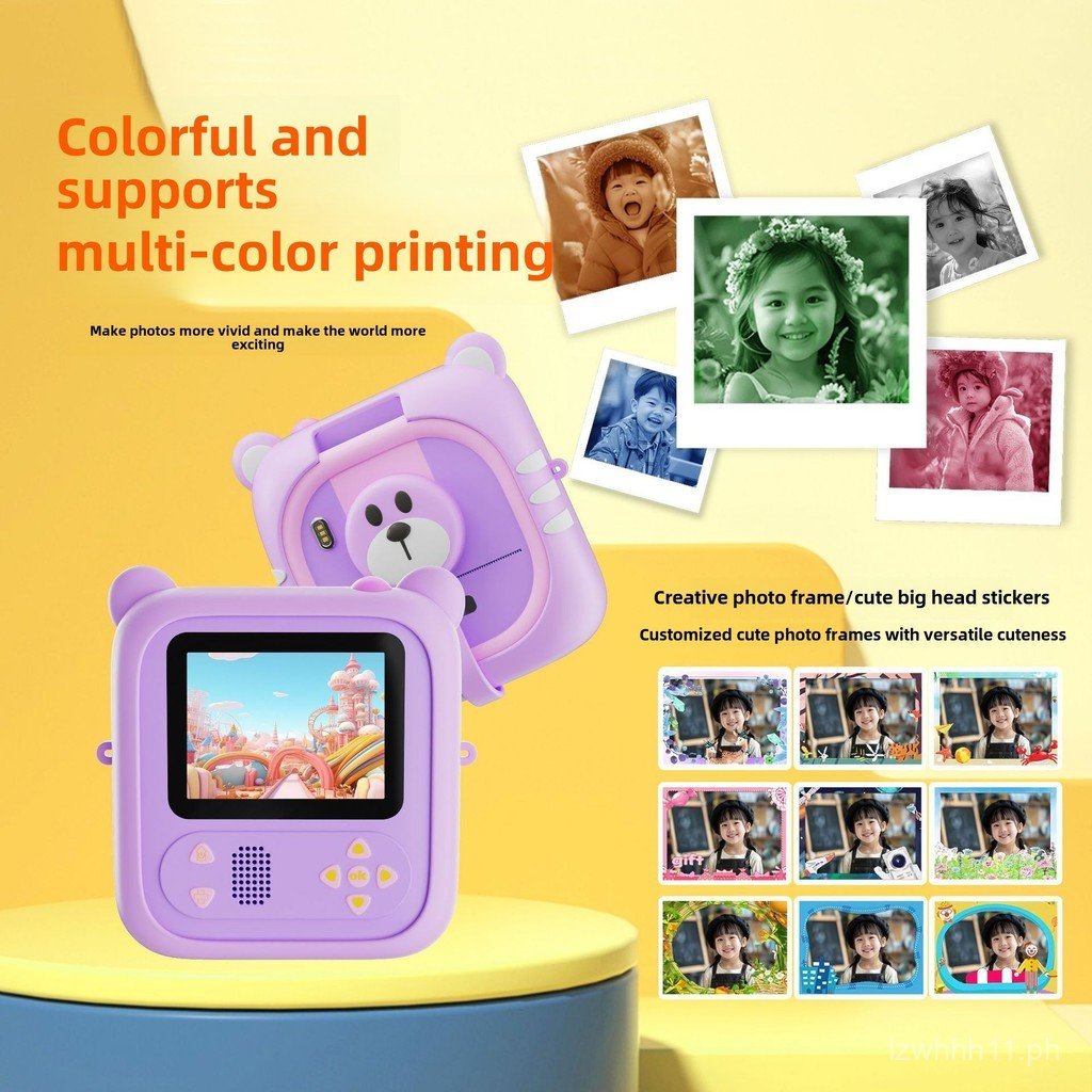 Cross-Border Children's Polaroid Print Camera Cartoon Reversible Lens ...