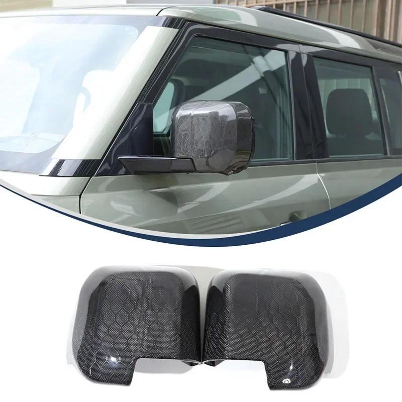 Real Dry Carbon Fiber For Land Rover Defender 90 110 130 2020+ Rearview ...