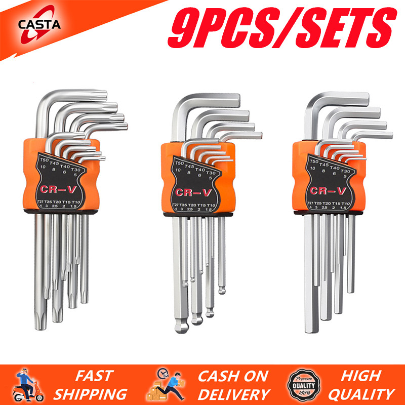 9PCS/set Hex Key flower type Ball End Torx Key star alen Allen Wrench ...