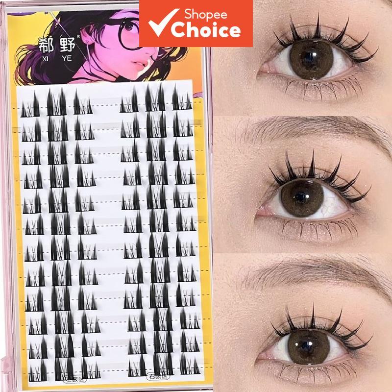 Cat Elf Mixed Thick Curled False Eyelash Single Cluster Easy To Stick ...