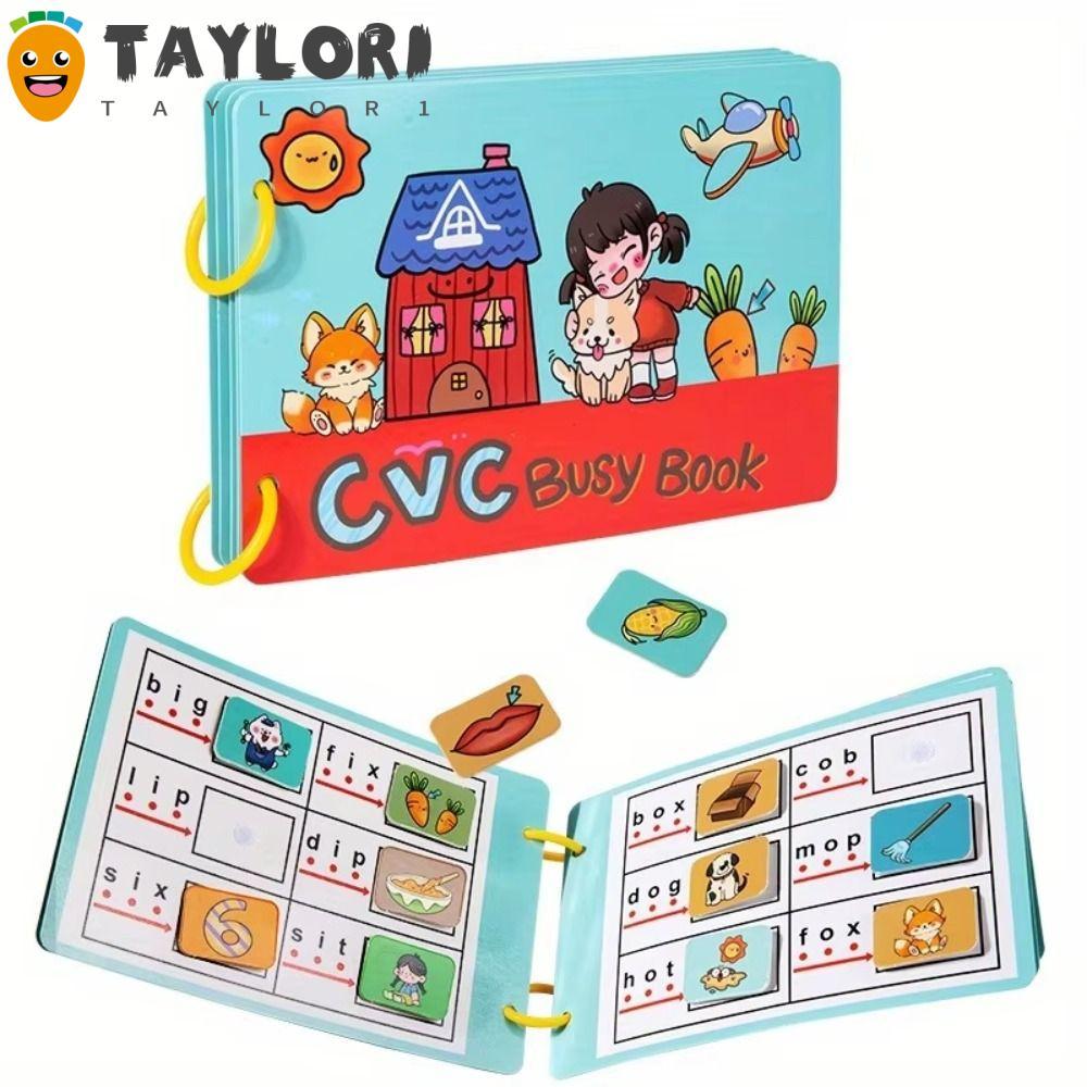 TAYLOR1 CVC Word Building Busy Book, Repeated Pasting Interactive DIY ...