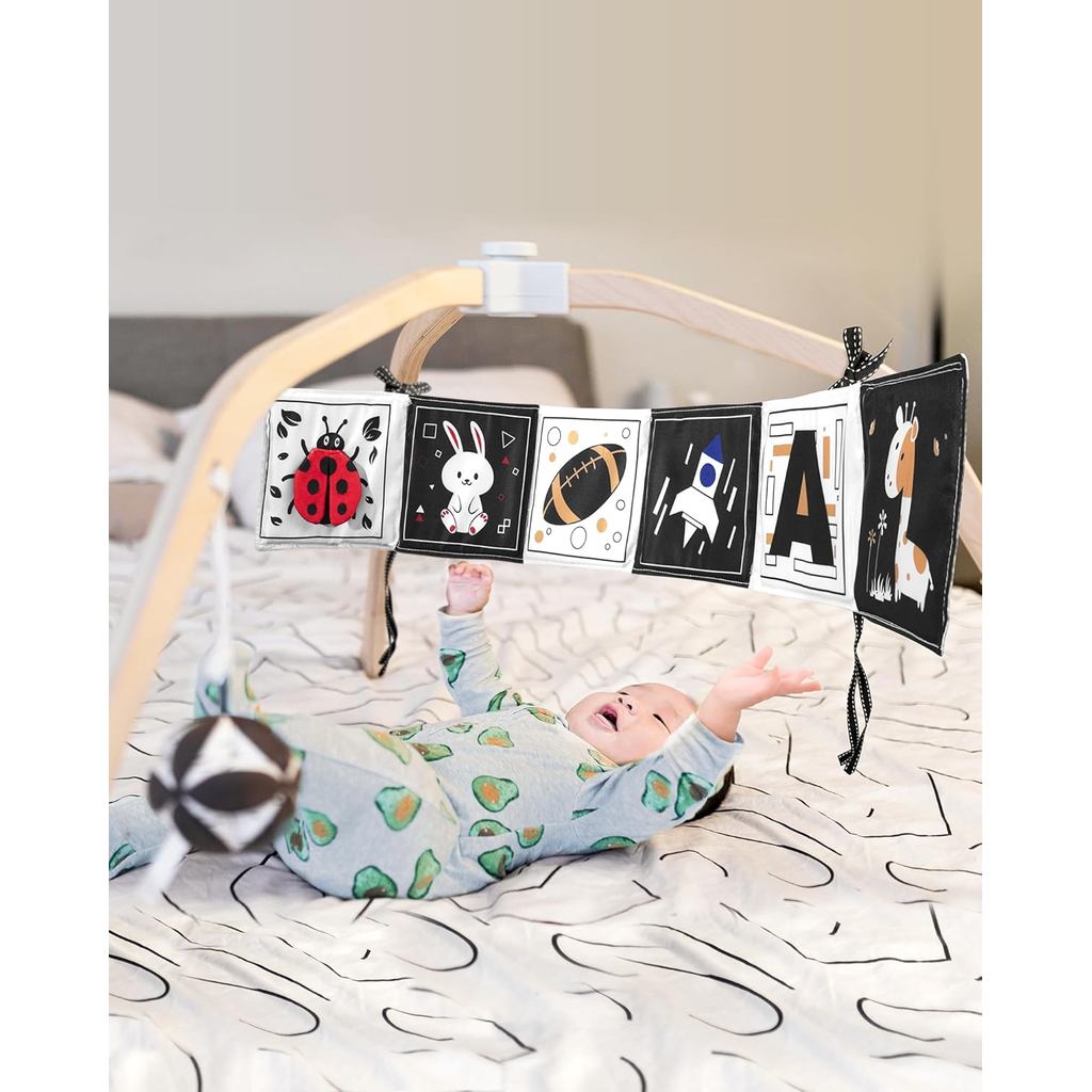 High Contrast Black and White Baby Toys for Newborn 0-6 Months ...
