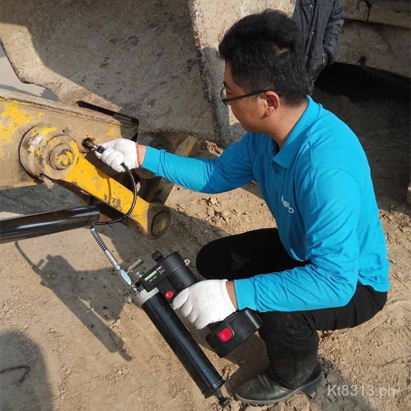 Electric butter gun LCD Oil Gun Grease Excavator Digital Display ...