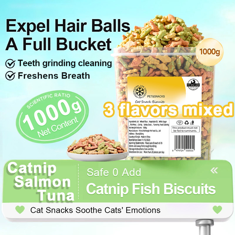 1000g Crispy Catnip Biscuit Cat Cookies Multiple Flavors Cat Treats Cat ...