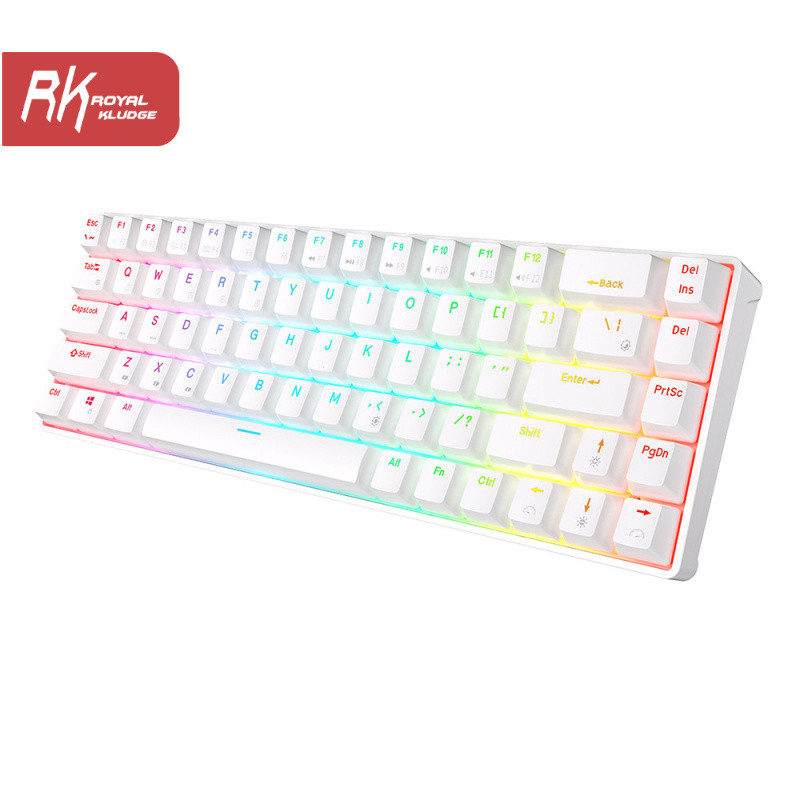 RK Royal Kludge RK68 RGB White 68 Keys Wired keyboard | Shopee Philippines