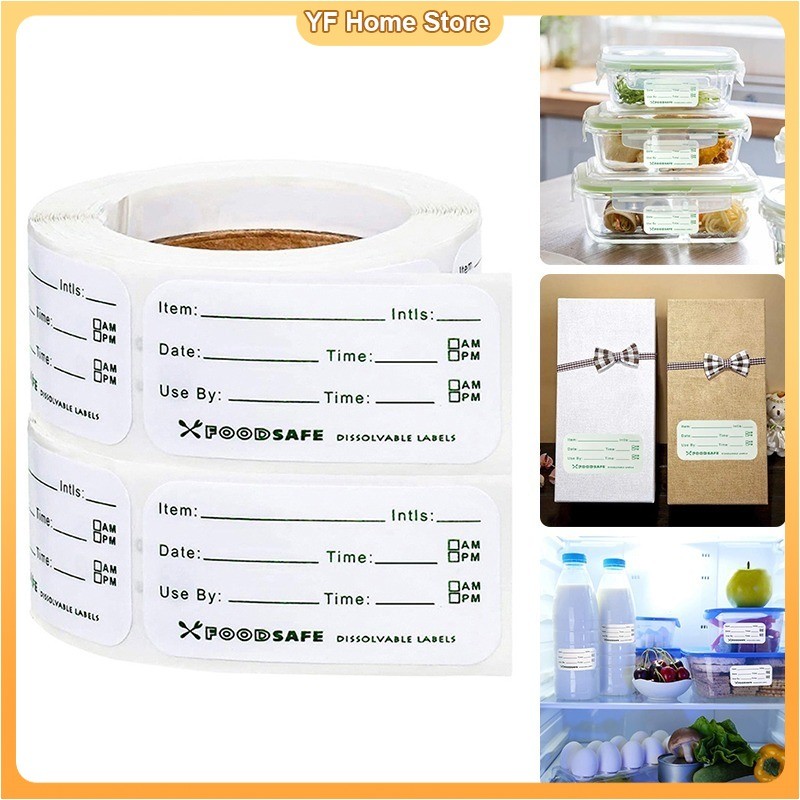 250pcs/roll Kitchen Food Storage Stickers Reusable Freezer Labels Food ...