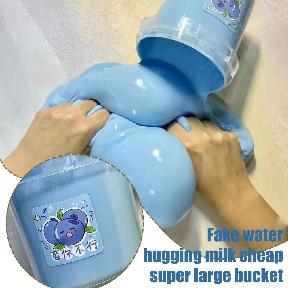 Fake Bucket Slime Foam Water Reusable Non-sticky Cover Toy Slime Toy ...
