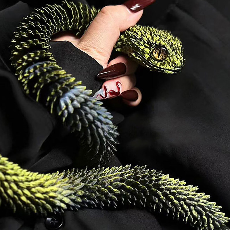 ORHB 1Pcs 3D Printed Action Figure Snake Articulated Bush Viper Toy ...